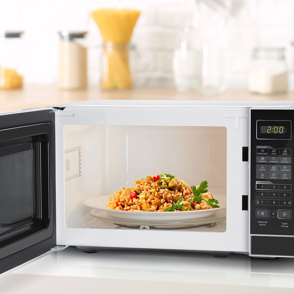 Micro-ondas 20 Litros Midea MRAS21 com Função Tira Odor e ECO Branco ...