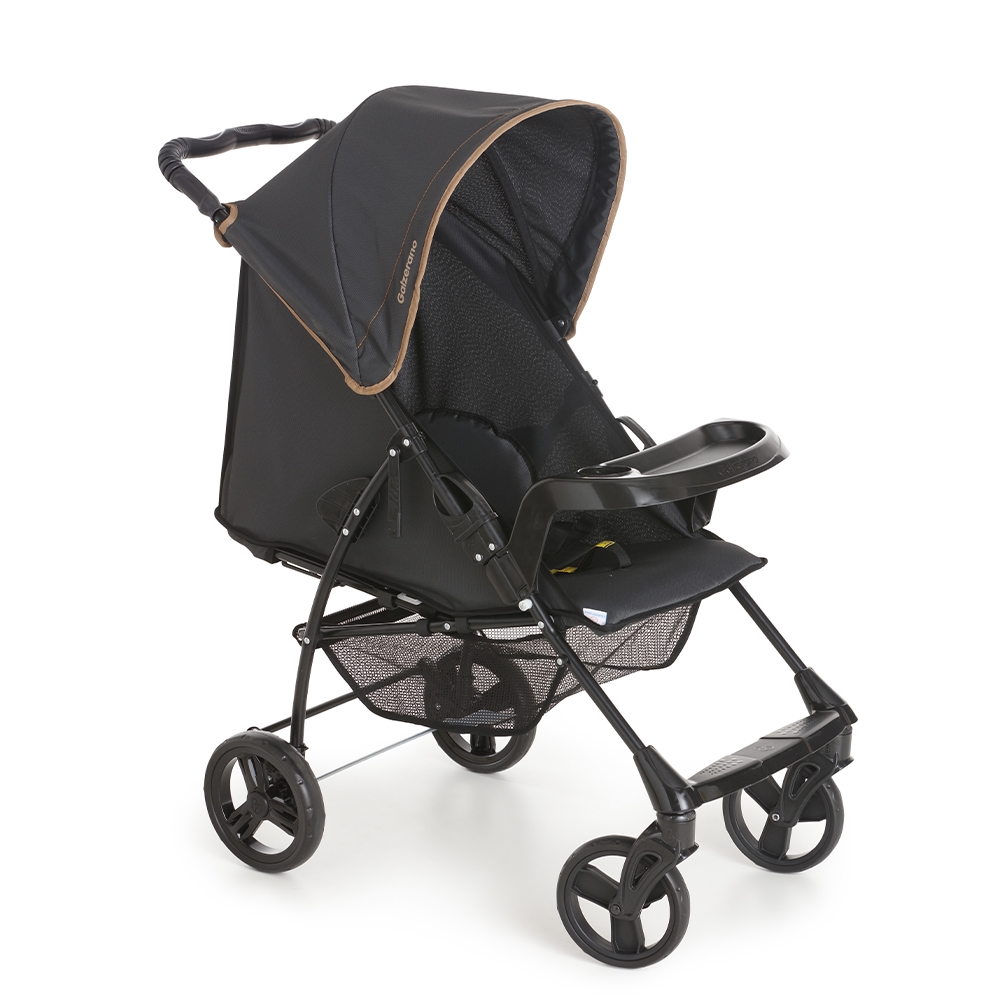 Carrinho de Bebê Romano até 15Kg Ônix Caramelo Galzerano - Galzerano