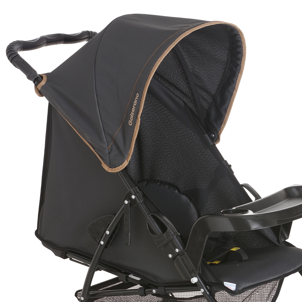Carrinho de Bebê Romano até 15Kg Ônix Caramelo Galzerano - Galzerano