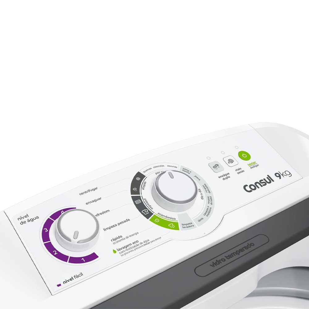 Máquina de Lavar Consul 9 Kg CWB09BB com Dosagem Econômica e Ciclo ...