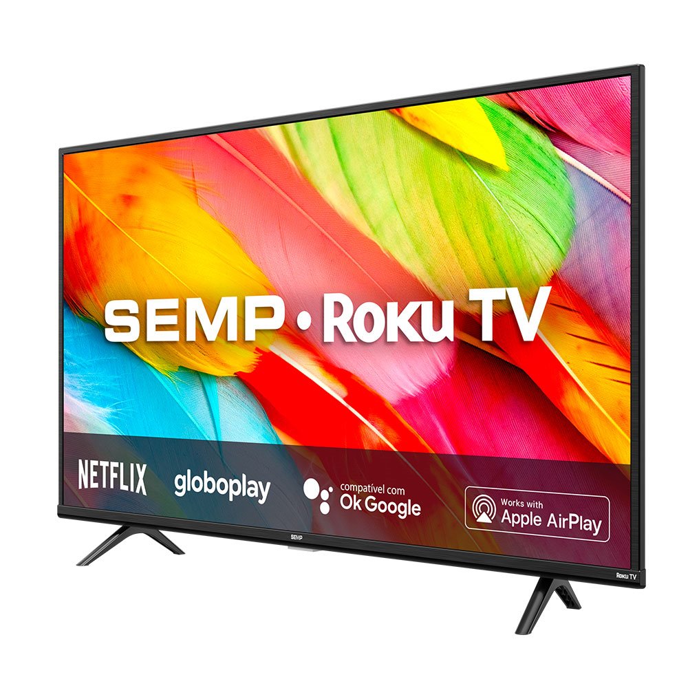 Smart TV LED 43" Full HD Semp Roku R6500 3 HDMI 1 USB Wi-Fi Compatível ...