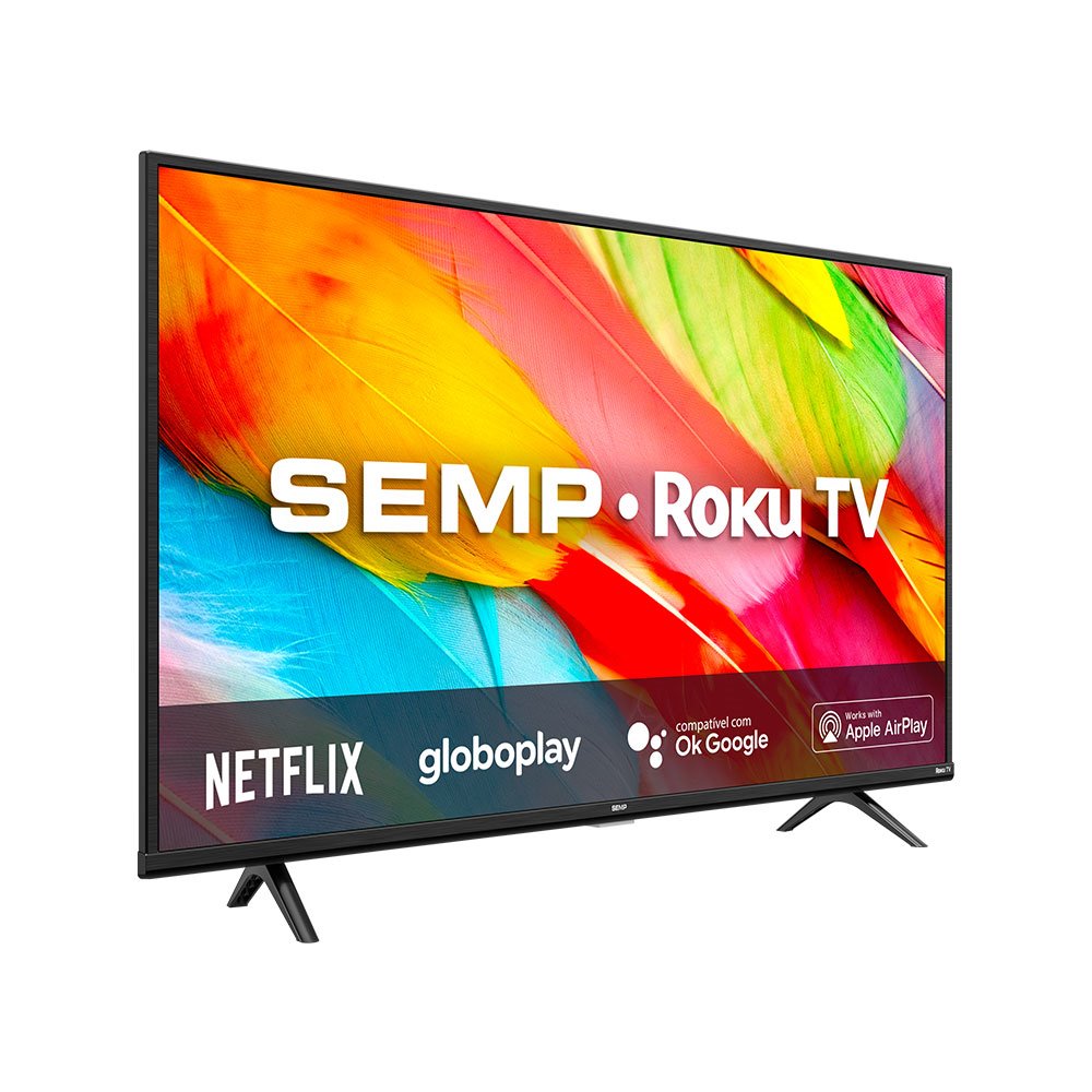 Smart TV LED 43" Full HD Semp Roku R6500 3 HDMI 1 USB Wi-Fi Compatível ...