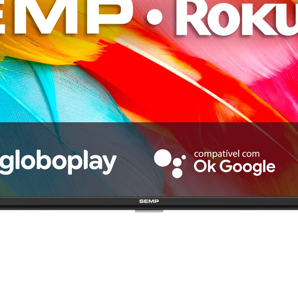 Smart TV LED 43" Full HD Semp Roku R6500 3 HDMI 1 USB Wi-Fi Compatível com Google Assistant e ...