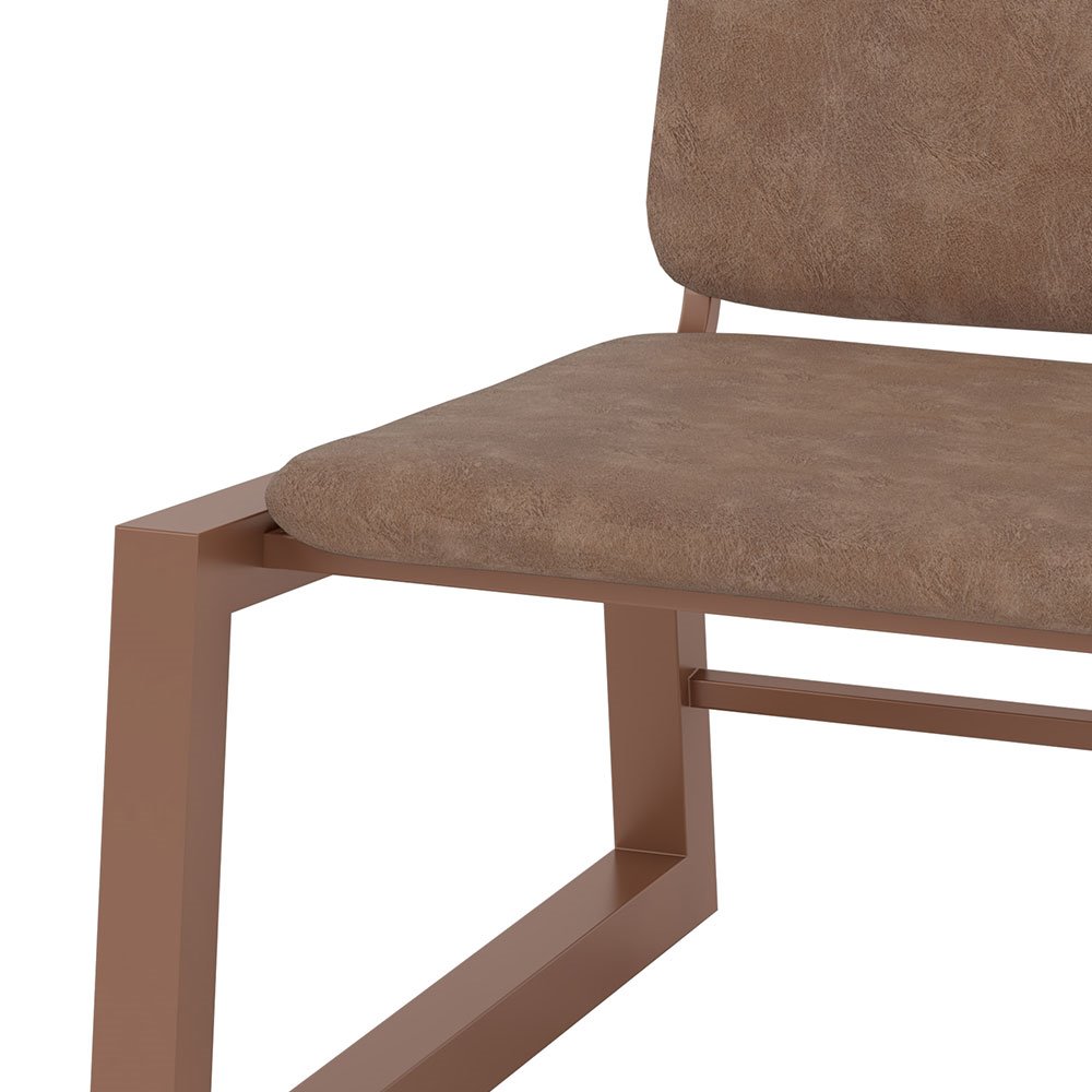 Cadeira Poltrona em Aço até 100 Kg PO03 Corten PU Pozza 46137 - Cadeira ...