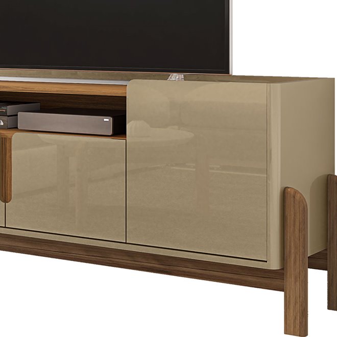 Rack Bancada para TV até 60" com 04 Portas e 01 Nicho Lizz 1.90 ...