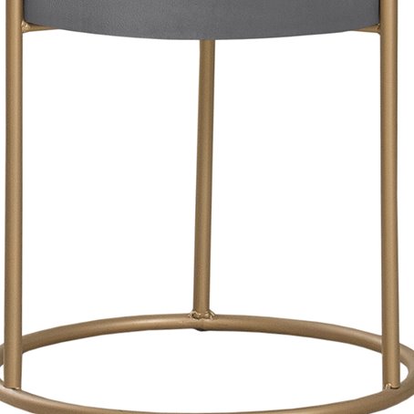 Puff Decorativo com Estrutura em Aço até 100 Kg Argola Cinza/Cobre ...